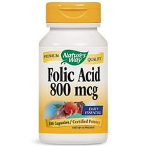 Nature's Blend Folic Acid Supplement, Vitamin B, 1000 mcg Health ...