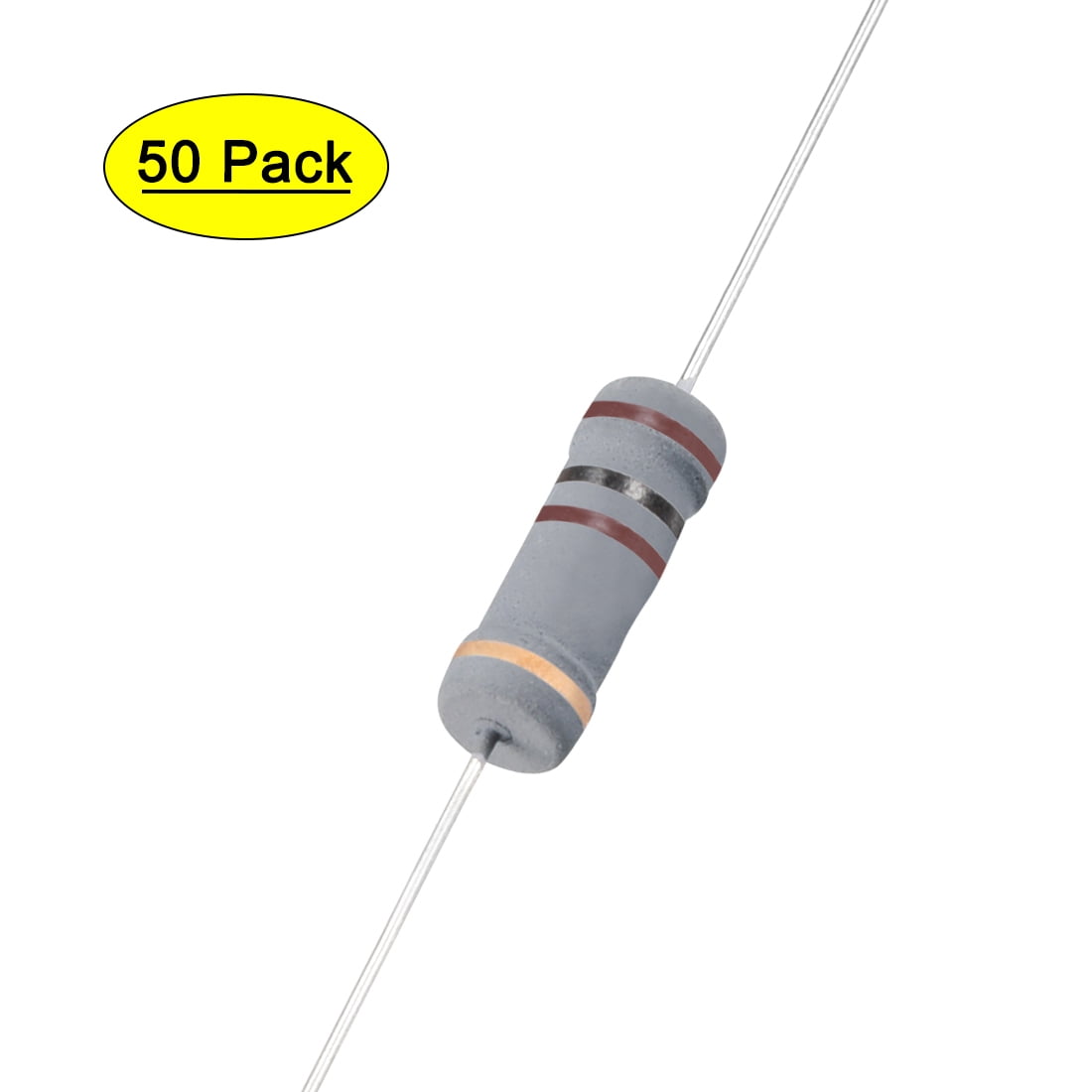 50pcs Axial Carbon Film Resistors 100 Ohm 2W 5%Tolerances 4 Color Bands ...