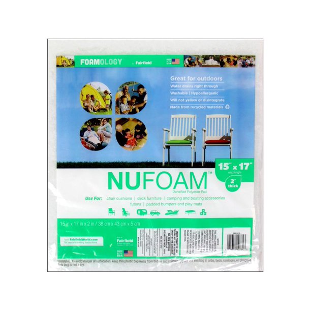 Fairfield NuFoam 15" x 17" x 2" Pad - Walmart.com