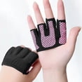 1 Pair Gym Fitness Half Finger Gloves With Honeycombed Silicone Grip ...