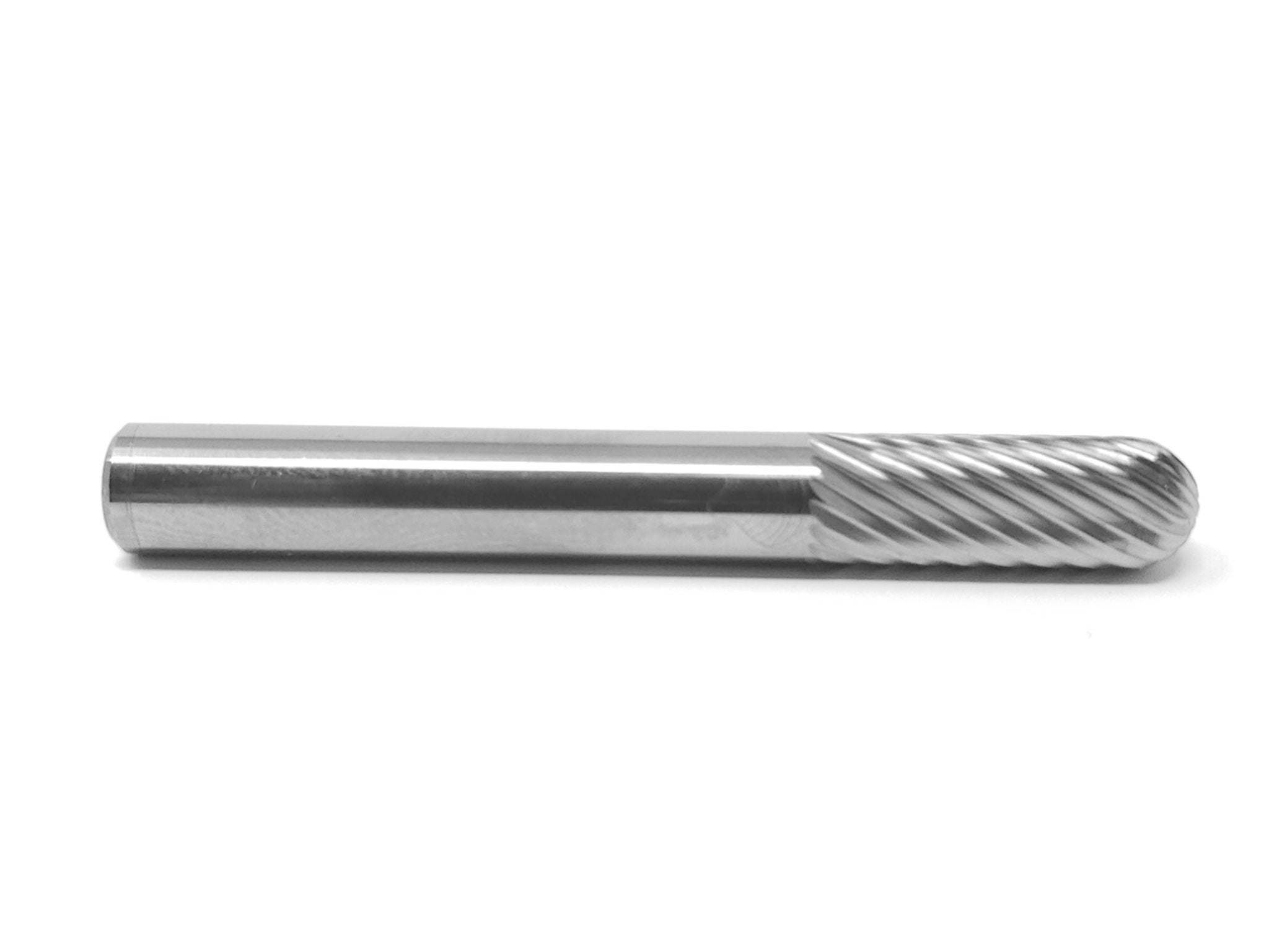 SC-1 Single Cut Cylindrical Radius End 1/4" x 5/8" Carbide Burr Bur ...