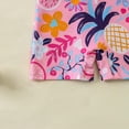 Afdoent Girls One Piece Swimsuits Kids Floral Print Swimwear Bow Front ...