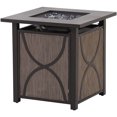 Hanover Palm Bay 4-Piece Fire Pit Chat Set featuring a 40,000 BTU Tile-Top Sling Fire Pit Table ...