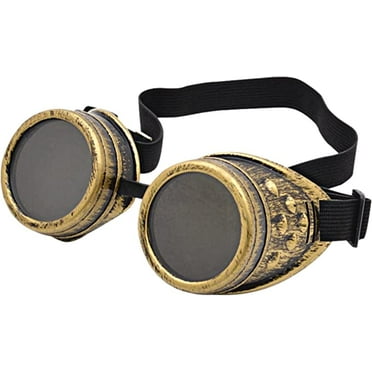 SAYFUT Vintage Red Copper Steampunk Goggles with Double Ocular Loupe ...