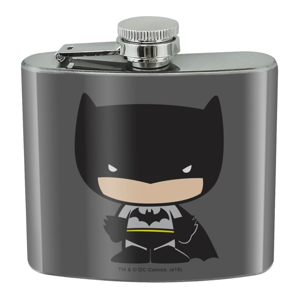 Batman Cute Chibi Character Stainless Steel 5oz Hip Drink Kidney Flask ...