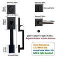 Iron Black Front Door Lock Set, Security Lever Handle with Single ...