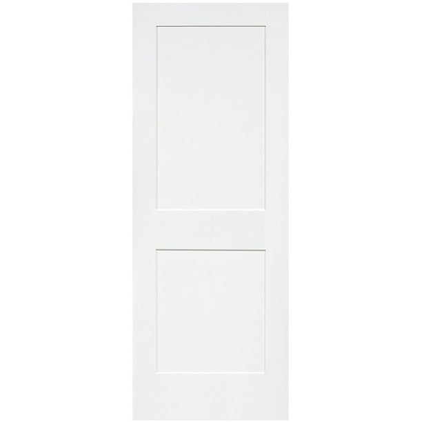 Kimberly Bay 18 in. x 80 in. White 2-Panel Shaker Solid Core Pine Interior Door Slab - Walmart.com