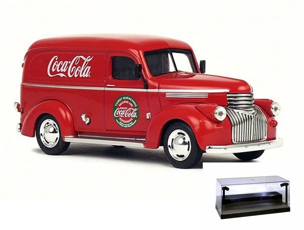 Diecast Car w/LED Display Case - 1945 Panel Delivery Van, Red ...