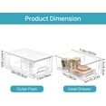 2 Pack Stackable Clear Acrylic Storage Drawers with Handles, Easy ...
