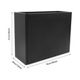 ToppiJoy Black Rectangular Planter with Removable Insert Shelf 30*12 ...