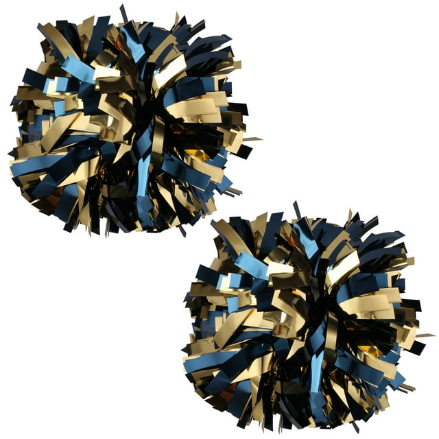 Metallic Cheer Pom Poms Cheerleading Cheerleader Gear 2 pieces one pair ...