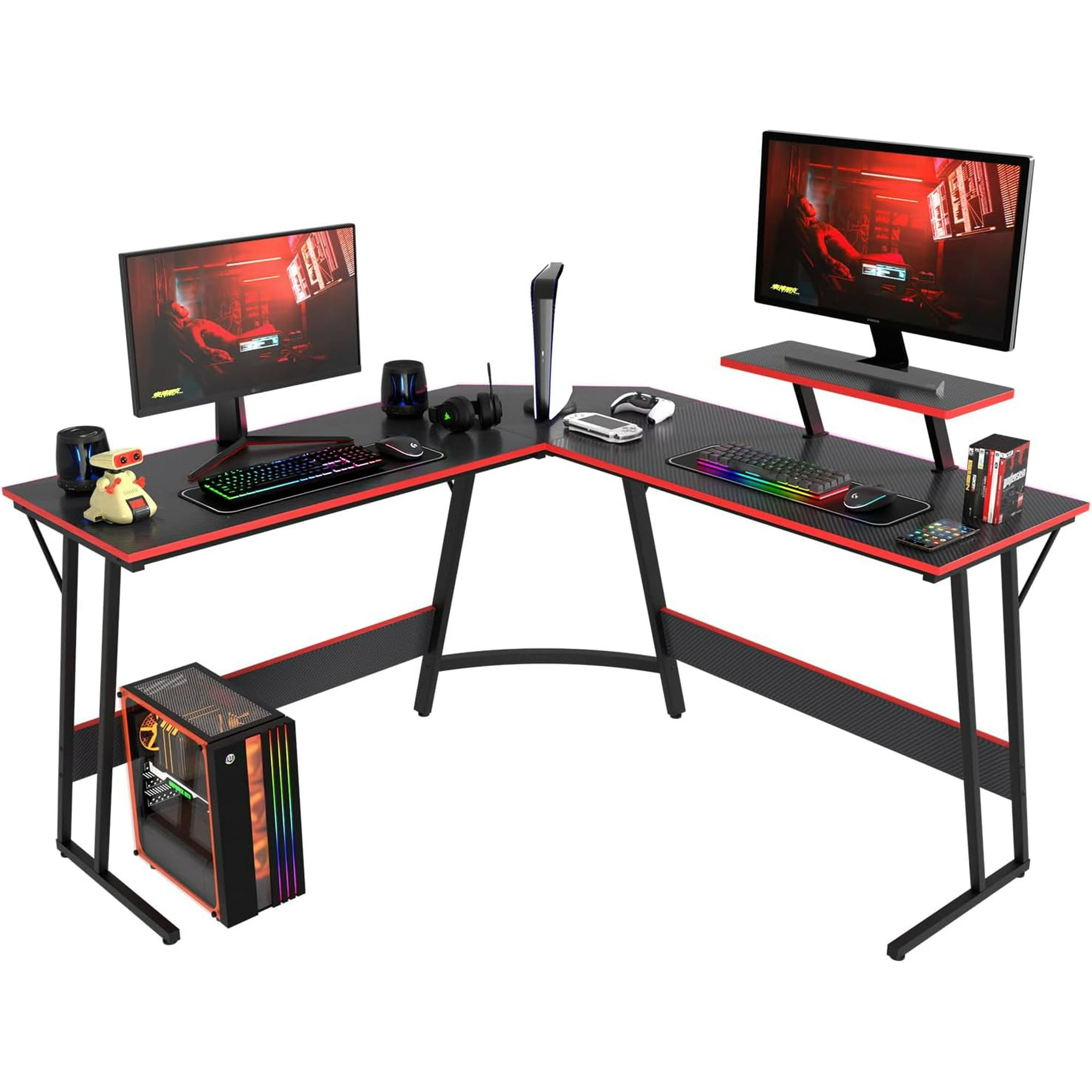 Click here for Paylesshere L Shaped Desk Corner Gaming Desk Compu... prices