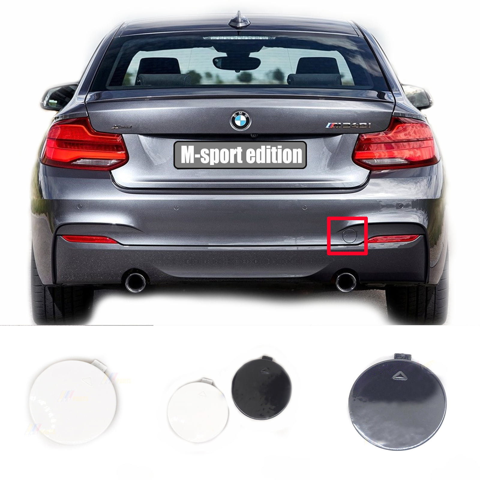 Trimla Front Tow Cover for 14-18 BMW 2 M Sport F22 F23 Fit 220dX 225d ...