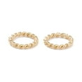 100 pc Brass Soldered Closed Jump Rings Twist Round Real 24K Gold ...