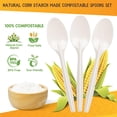 Compostable Spoons 50 Pack 6.7 Inch Disposable Spoons No Plastic ...