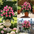 18.5 Inch Pink Artificial Rose Bouquet, Cemetery Memorial Flower for ...