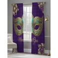 Carnival Sheer Curtains for Living Room Bedroom Modern Chic Mask Flower ...