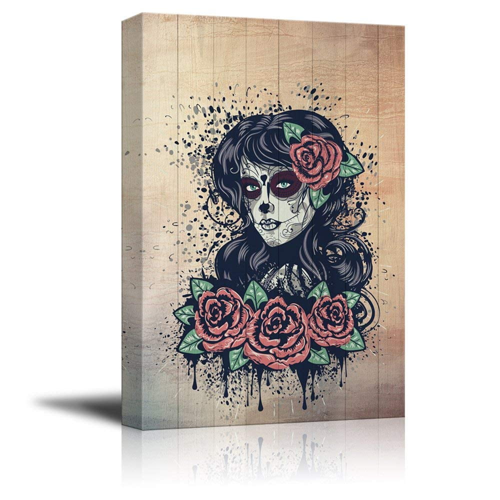 Day Of The Dead Skull Girl Art