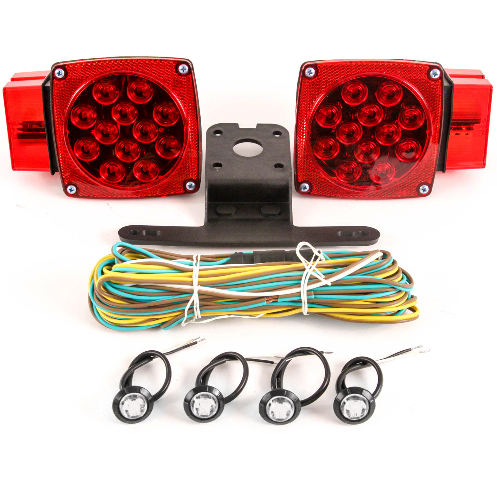 Red Hound Auto LED Submersible Square Light Kit Trailer 80 inches Boat ...