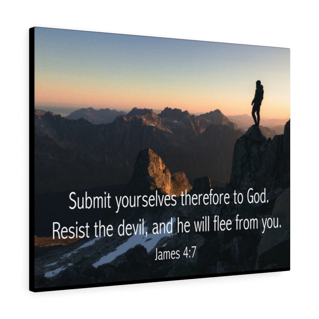 Scripture Walls Resist the Devil James 4:7 Bible Verse Canvas Christian ...