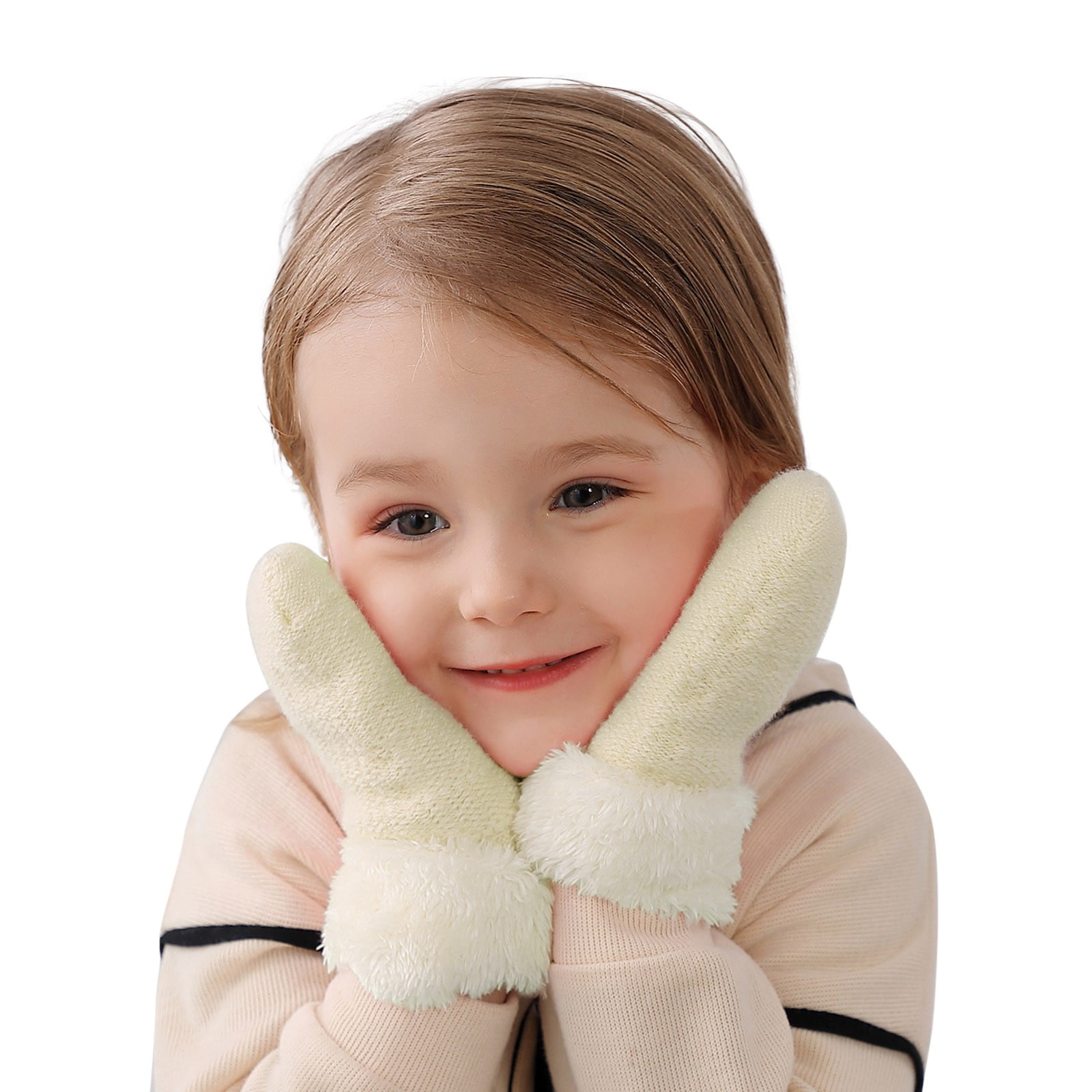 TAIAOJING Kids Winter Gloves Kids Warm Gloves Full Fingers Stretchy ...