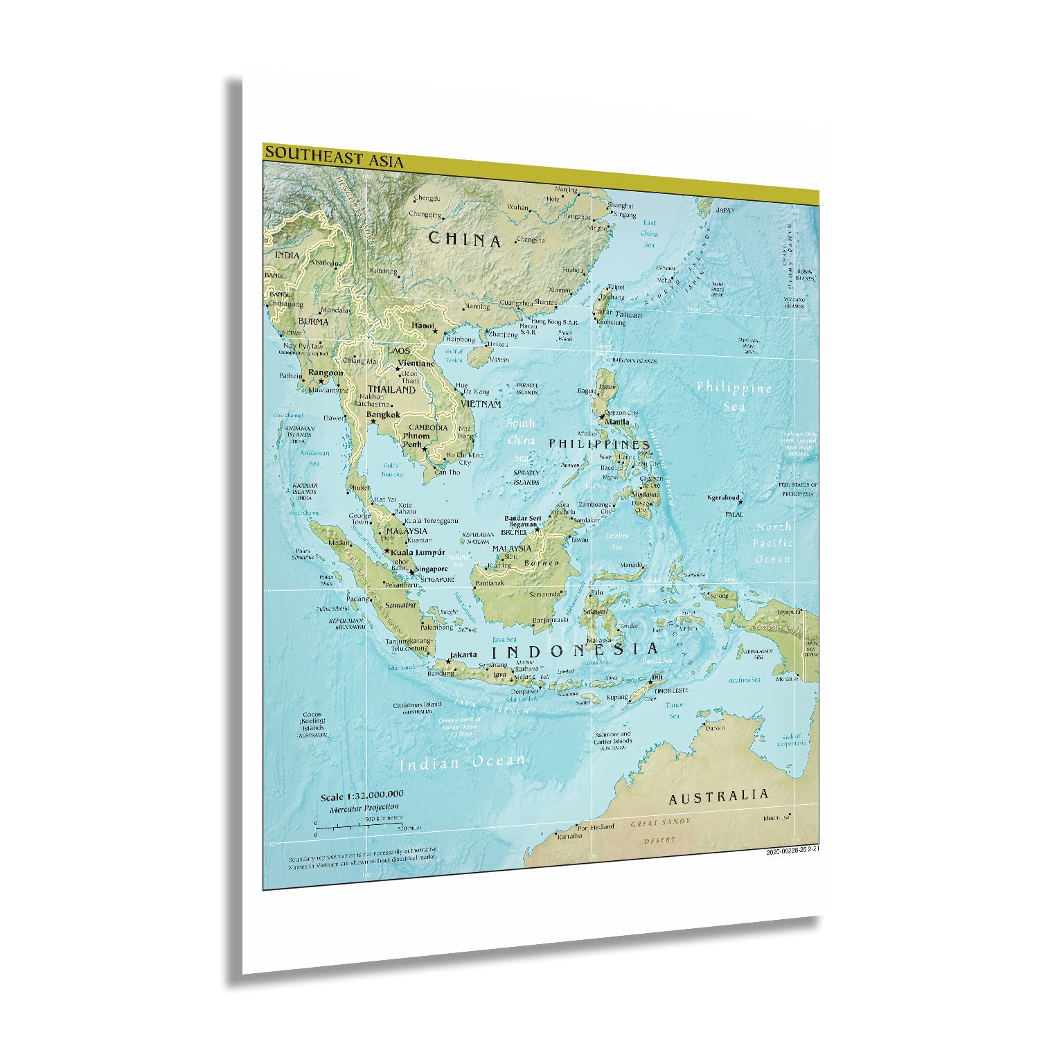 HISTORIX 2021 Southeast Asia Map Poster Wall Art Print, 18 x 24 Inch ...