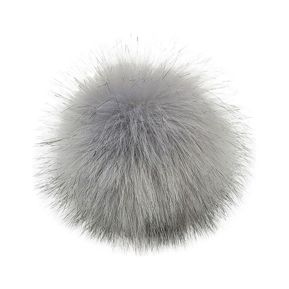 Ichuanyi DIY Knitting Hats Accessires-Faux Fake Fur Pom Pom Ball with ...