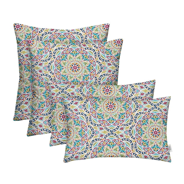 RSH Décor Indoor Outdoor Set of 4 Pillows Square and Lumbar Pillows, 20 ...