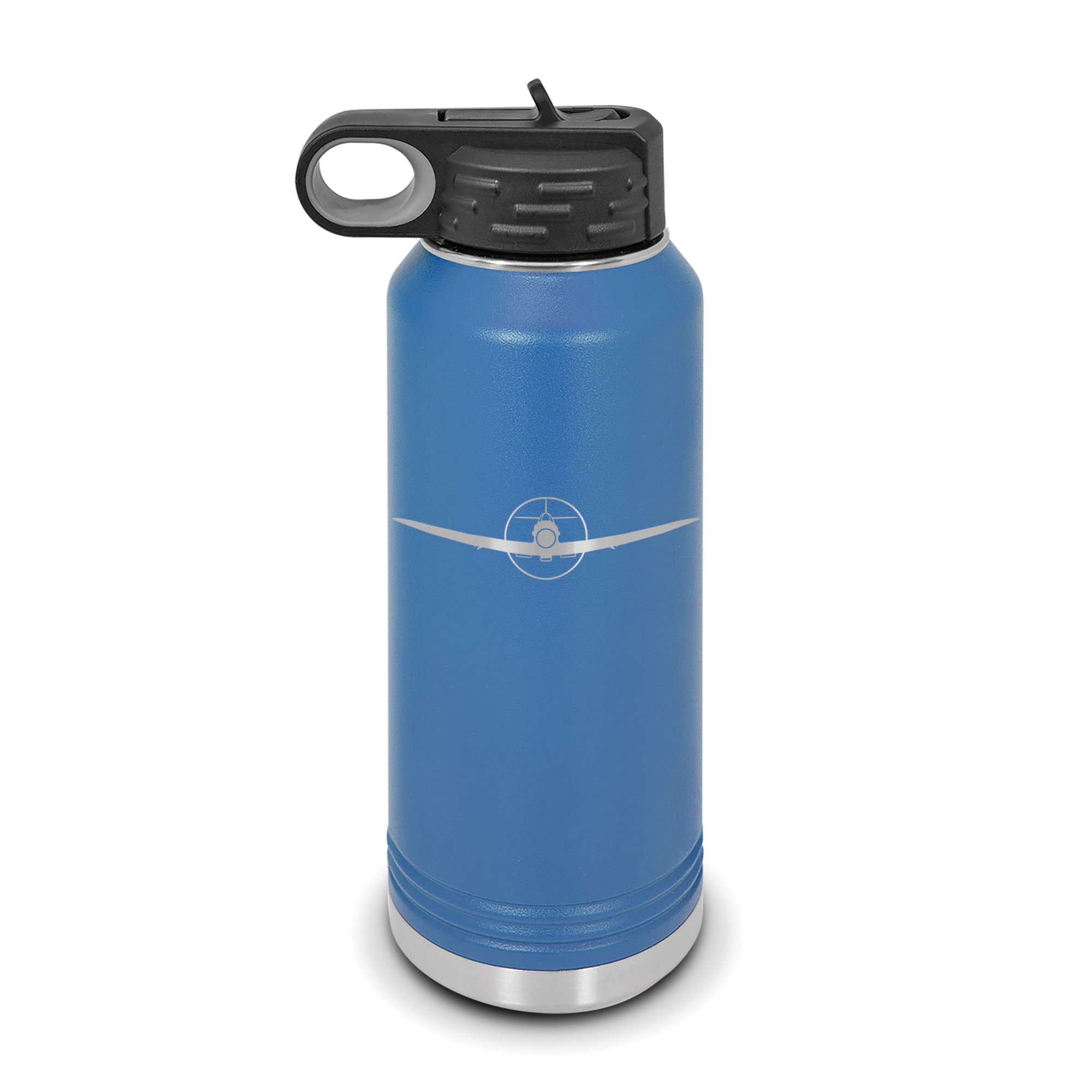 Supermarine Spitfire IX Water Bottle 32 oz - Laser Engraved w/ Flip Top ...