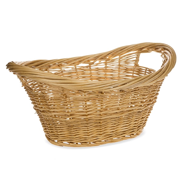 Oblong Willow Laundry Basket with Cut-out Handle 20in - Walmart.com