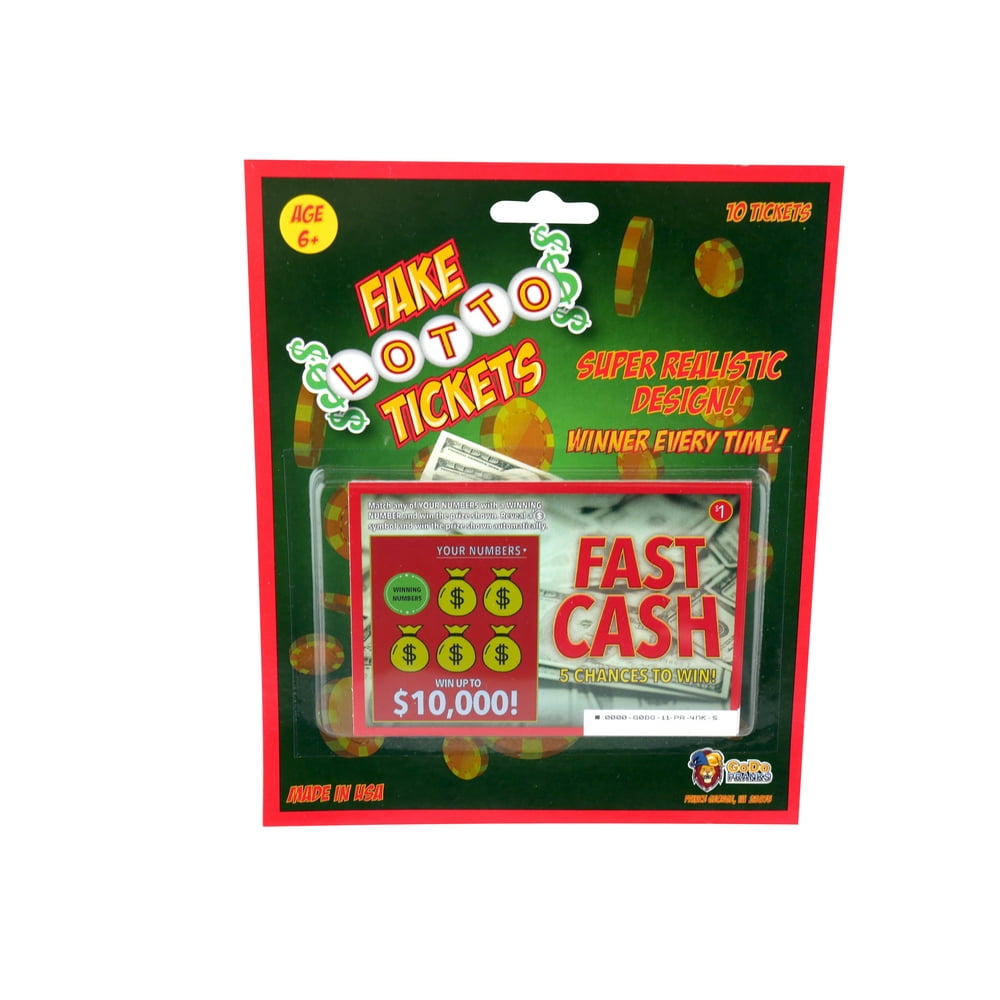 Phony Fake Lotto Tickets Set of 10 Super Realistic Scratch Off Lottery ...
