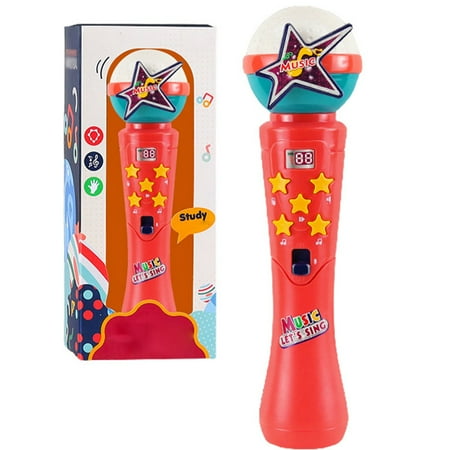 Kids Microphone Toy Funny: Lighted Musical Singing Toy Microphone ...