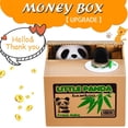 Panda Stealing Money Bank, Piggy Bank for Kids, Coin Bank for Money ...