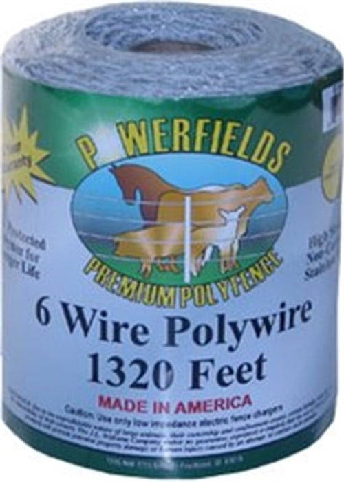 Ew615-660 6 Polywire 660' White, Powerfields, EACH, EA, Heavy duty poly ...