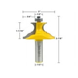 Yonico Pedestal Base & Small Furniture Moulding Router Bit - 1/2" Shank ...