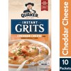 Quaker Instant Grits, Cheddar Cheese Flavor, Individual Packets, 9.8 Oz ...