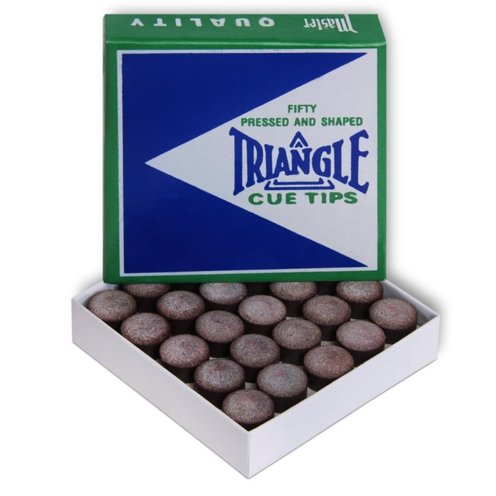 Triangle Billiard Pool Cue Tips - 1 box - 50 tips - Choose your size ...