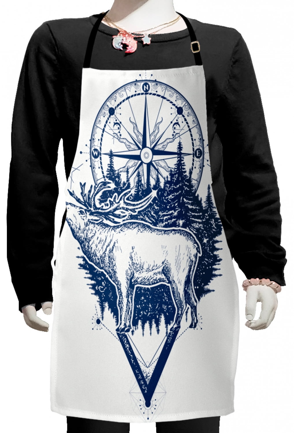 Adventure Kids Apron, Reindeer and Compass Travel Wilderness Forest ...