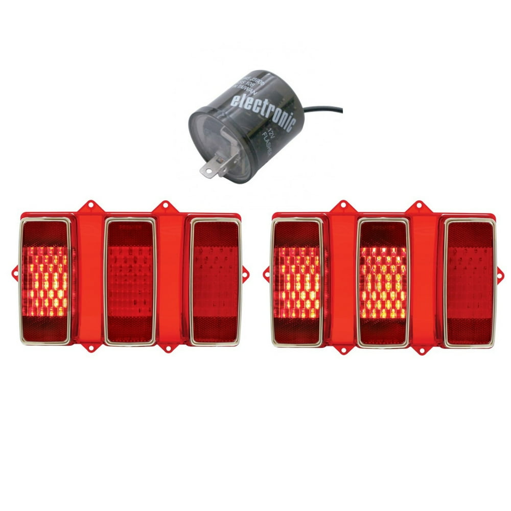 110107-2 1969 Ford Mustang Sequential LED Tail Light Pair/Set with LED ...