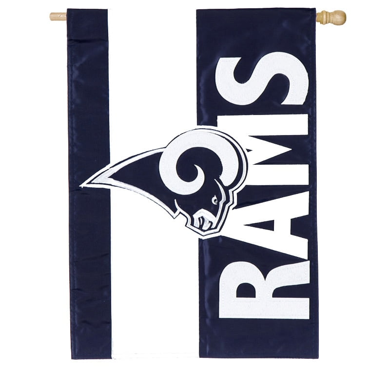 Los Angeles Rams 28" x 44" Double-Sided Embellish House Flag - Walmart ...
