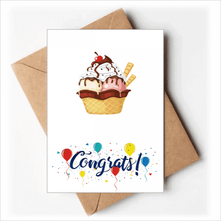 Biscuits Cherry Chocolate Ice Wedding Cards Congratulations Greeting ...