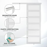 JUBEST 30"x84" White PVC Sliding Barn Door with Hardware Kit and Pull ...