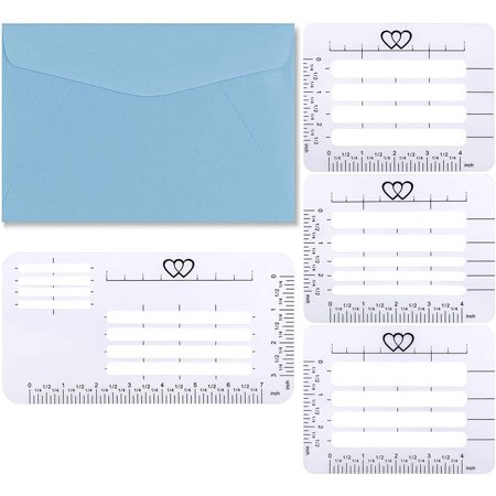 4 Style Envelope Addressing Guide Address Stencil Templates Ruler ...