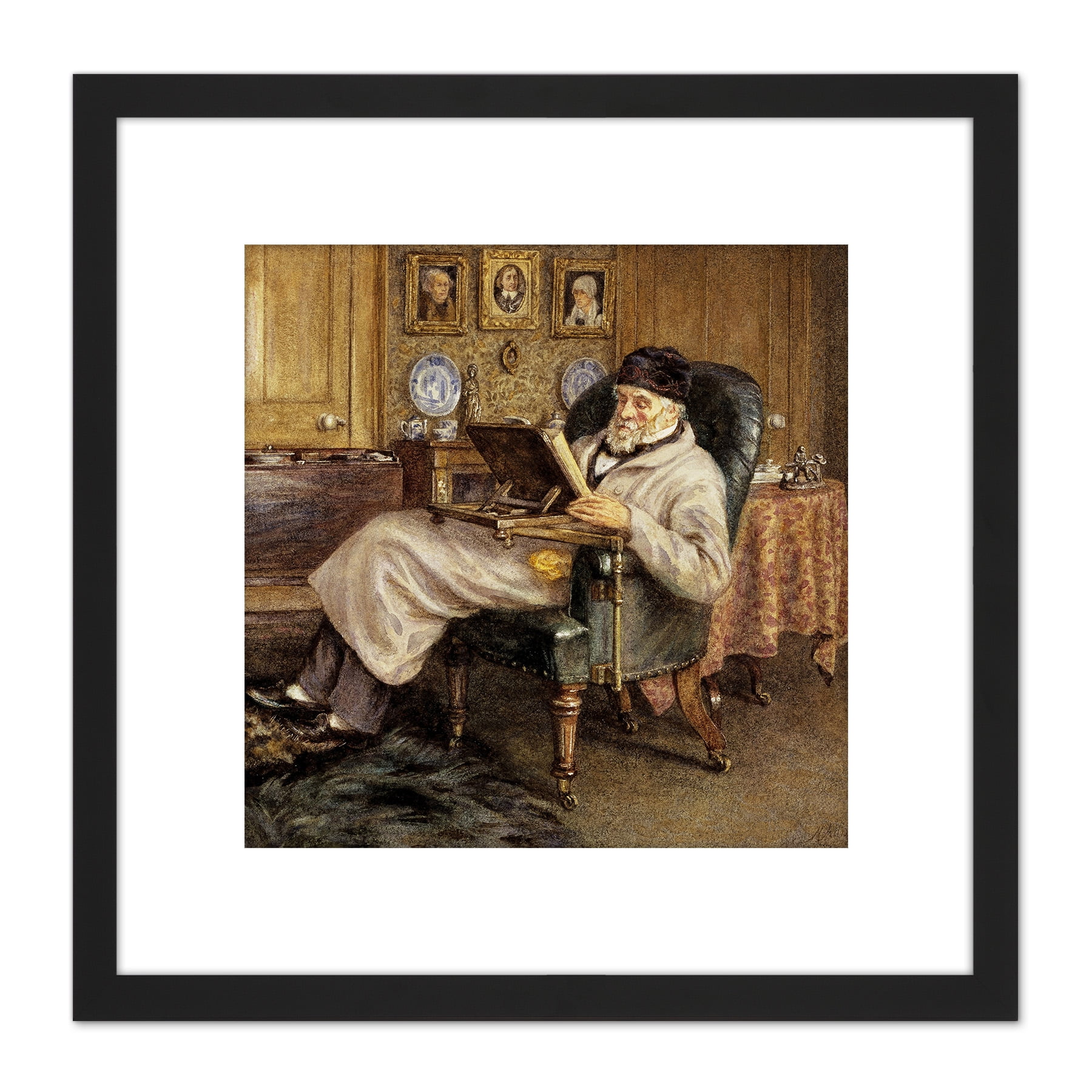 Allingham Portrait Historian Thomas Carlyle Painting 8X8 Inch Square ...