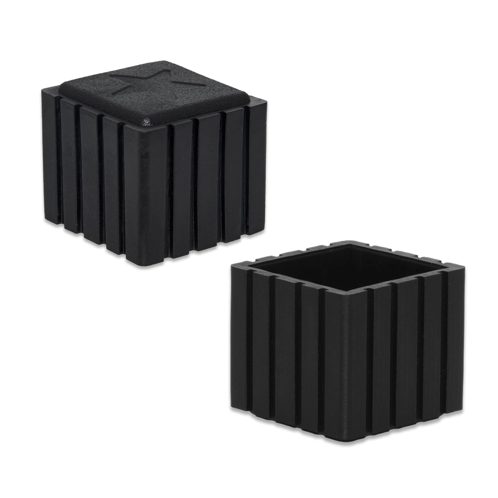 Flyshop Square Synthetic Rubber Leg Tips Furniture Chair Leg Caps Floor ...