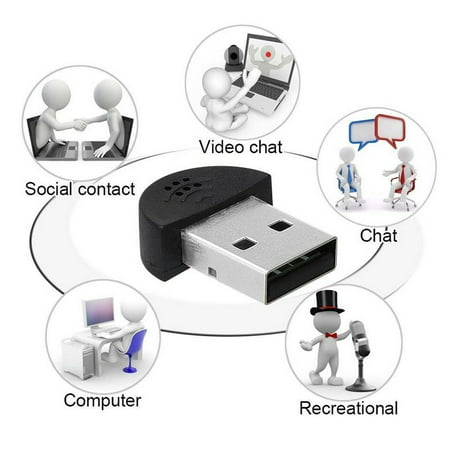 USB Mini Microphone Driver-Free Mic for Laptop Computer Recording ...
