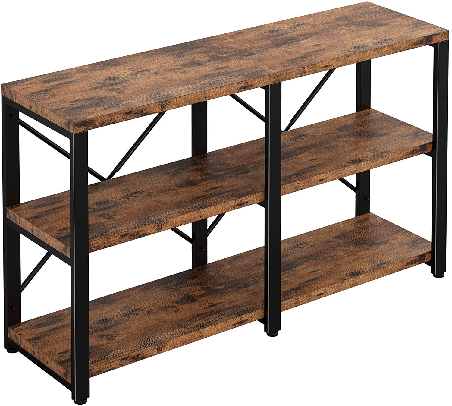 Buy IRONCK 47in 3-Tier Rustic Entryway Console Table Vintage Brown for ...