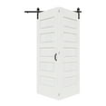 56'' x 84'' Molded Bifold Barn Doors and Hardware Included, White ...