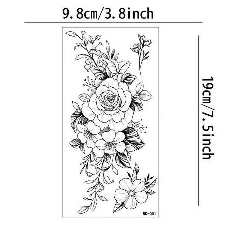 Rose Outline Shoulder Tattoo