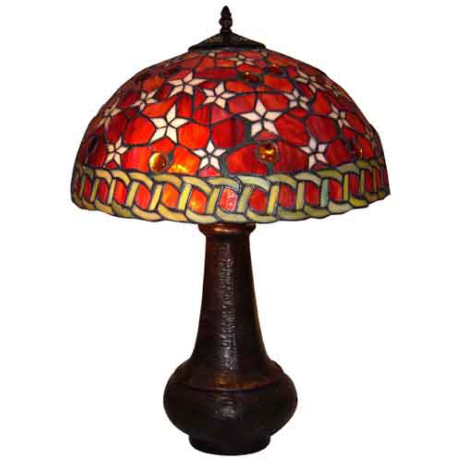Tiffany-style Red Star Table Lamp - Walmart.com